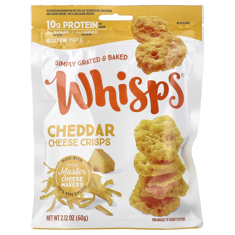 Whisps, Чипсы с сыром чеддер, 60 г (2,12 унции) | Всё для дома | Whisps