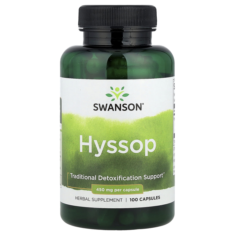 Swanson Vitamins, Иссоп, 450 мг, 100 капсул | Травы | Swanson