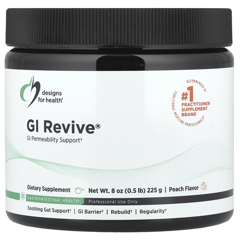 Designs For Health, GI Revive®, со вкусом персика, 225 г (8 унций ...