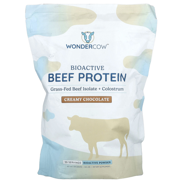 Wondercow, Биоактивный говяжий протеин, сливочный шоколад, 734 г (1,62 ...
