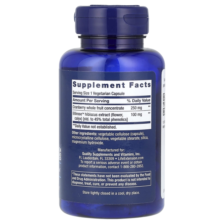 Life Extension, Optimized Cran-Max, концентрат из цельных ягод клюквы с ...