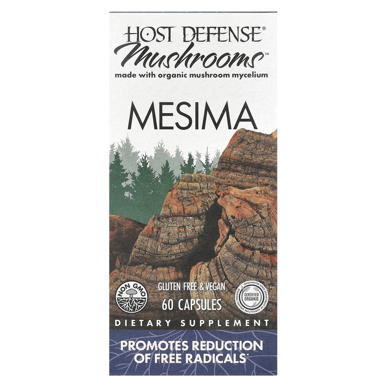 Host Defense, Mushrooms ™, Mesima, 60 капсул (0,5 г в 1 капсуле ...
